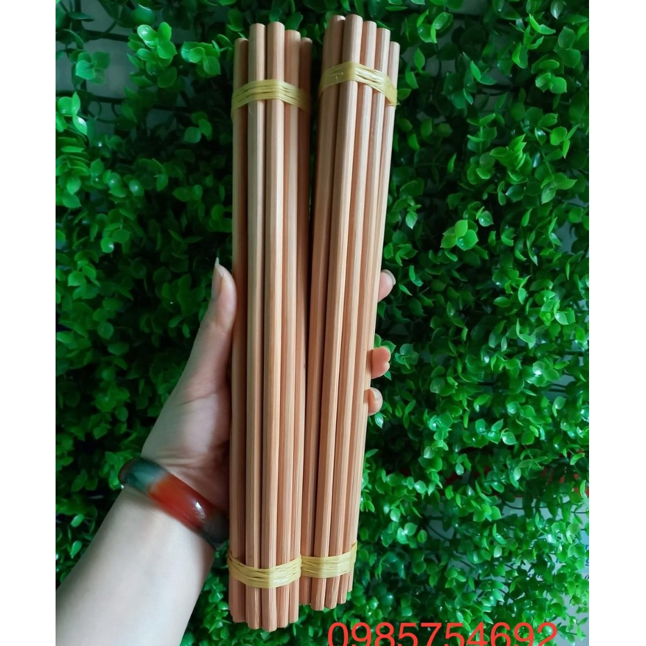 Combo 10 đôi đũa gỗ, đũa tre cao cấp vót tay từ tre già tự nhiên của ...