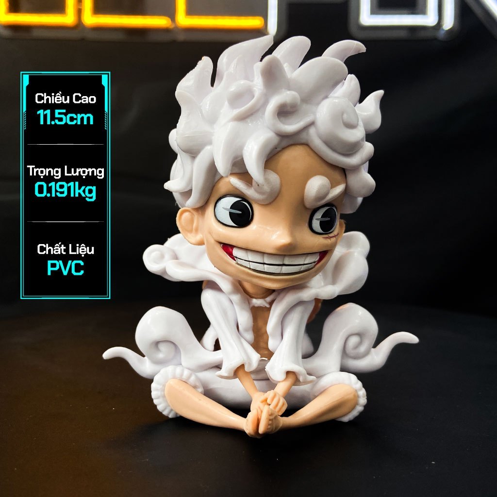 Mô hình Luffy Gear 5 Chibi, One Piece, cao 11.5cm | Shopee Việt Nam
