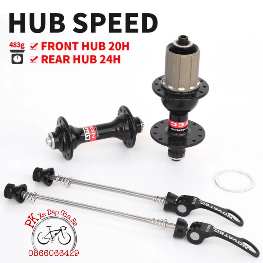 Hub NOVATEC A171SB/F172SB 20/24 lỗ - Cối HG 11 Speed, Đùm Novatec 20/24 ...
