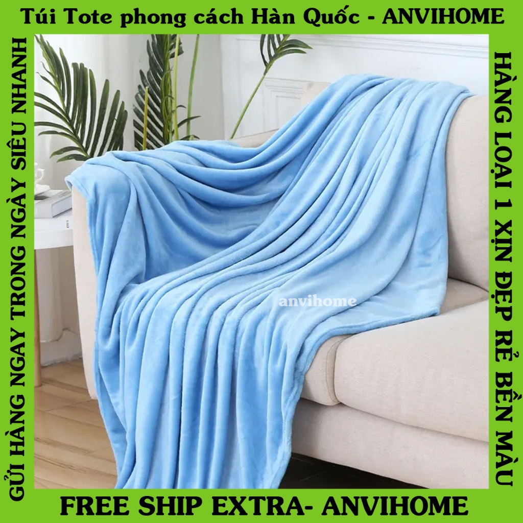 Chăn mền mỏng ANVIHOME đắp văn phòng, ngủ trưa cho bé, chăn đắp trên xe ...