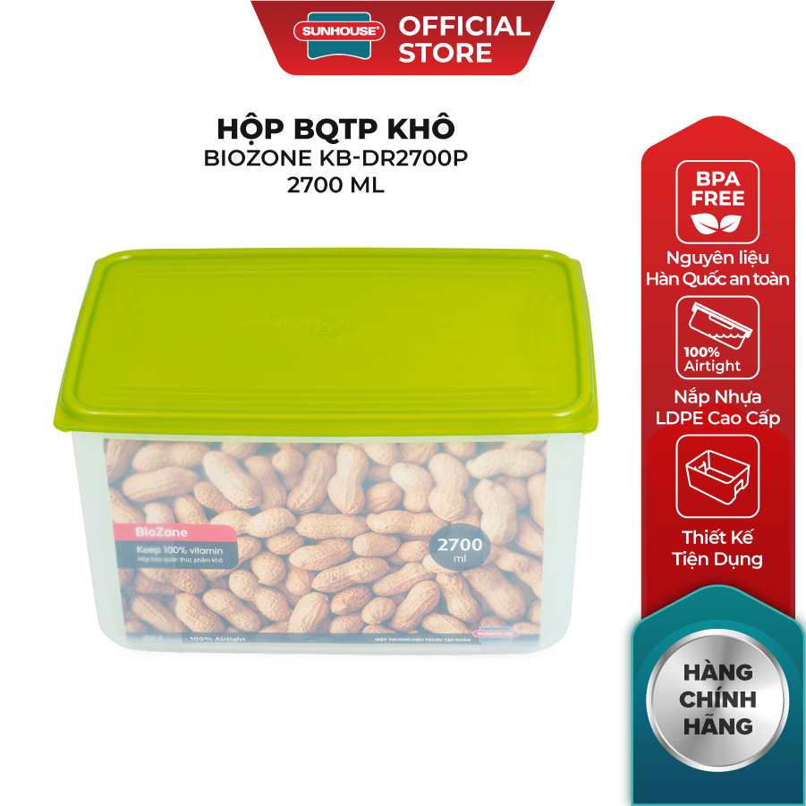 Hộp bảo quản thực phẩm khô Biozone KB-DR2700P | Shopee Việt Nam