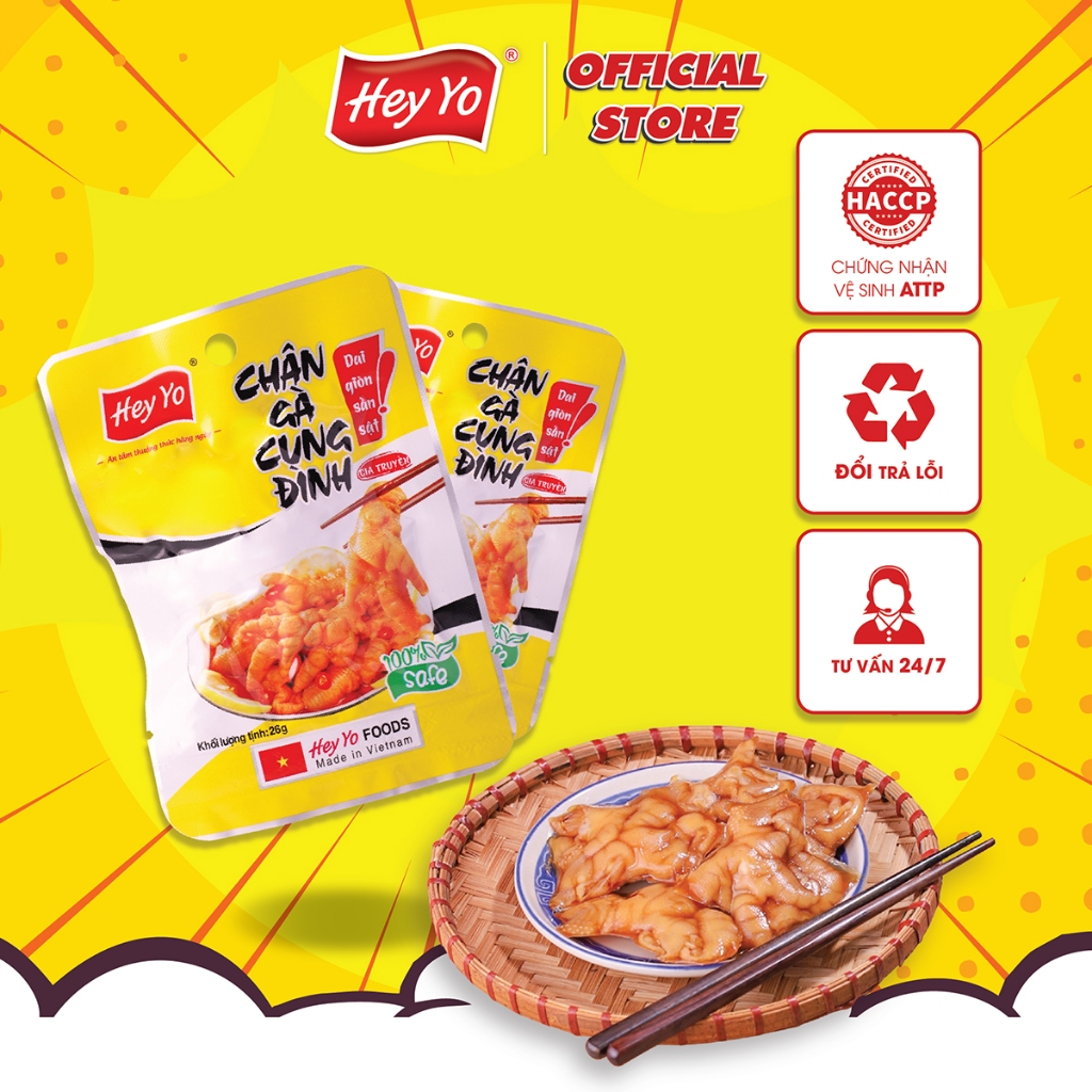 Chân gà rút xương Hey Yo Cung Đình 29g hàng Việt Nam đảm bảo VSATTP ...