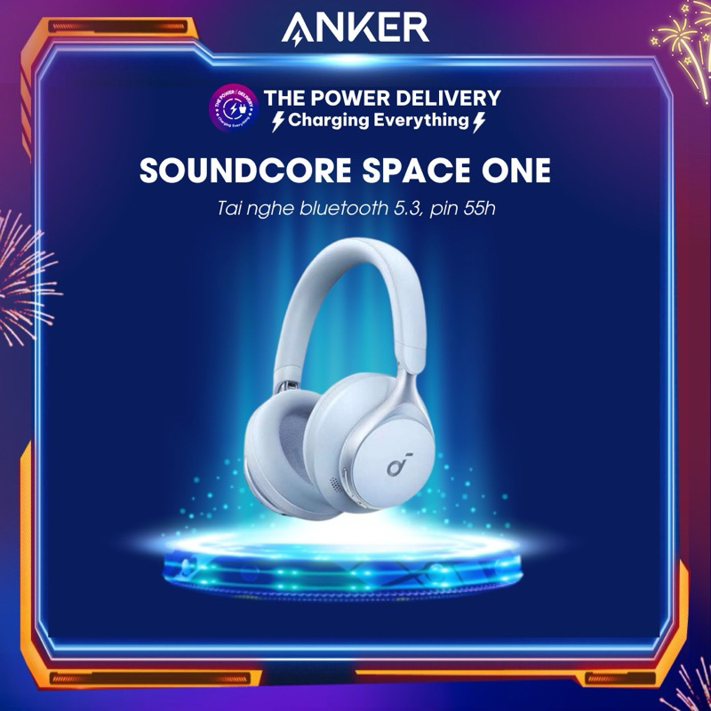 Tai nghe không dây Anker Soundcore Space One ANC A3035, Bluetooth 5.3, pin 55h, Hi-res, LDAC ...