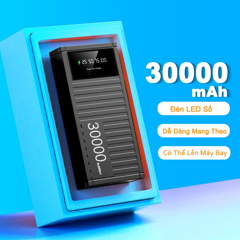 DOSEN PRO Sạc dự phòng Power bank 2.1A 12000 mAh 30000mah pin dự phòng màn hình Led tích hợp ...