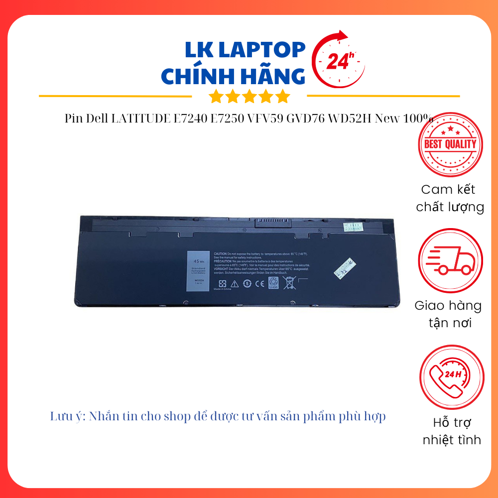 Pin Dell LATITUDE E7240 E7250 VFV59 GVD76 WD52H New 100% | Shopee Việt Nam