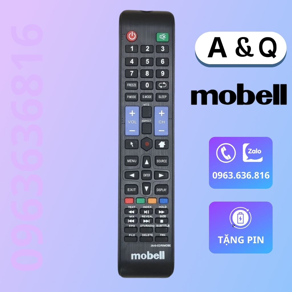 Remote tivi Mobell - Điều khiển tivi Mobell các dòng smart hàng mới tặng kèm pin | Shopee Việt Nam