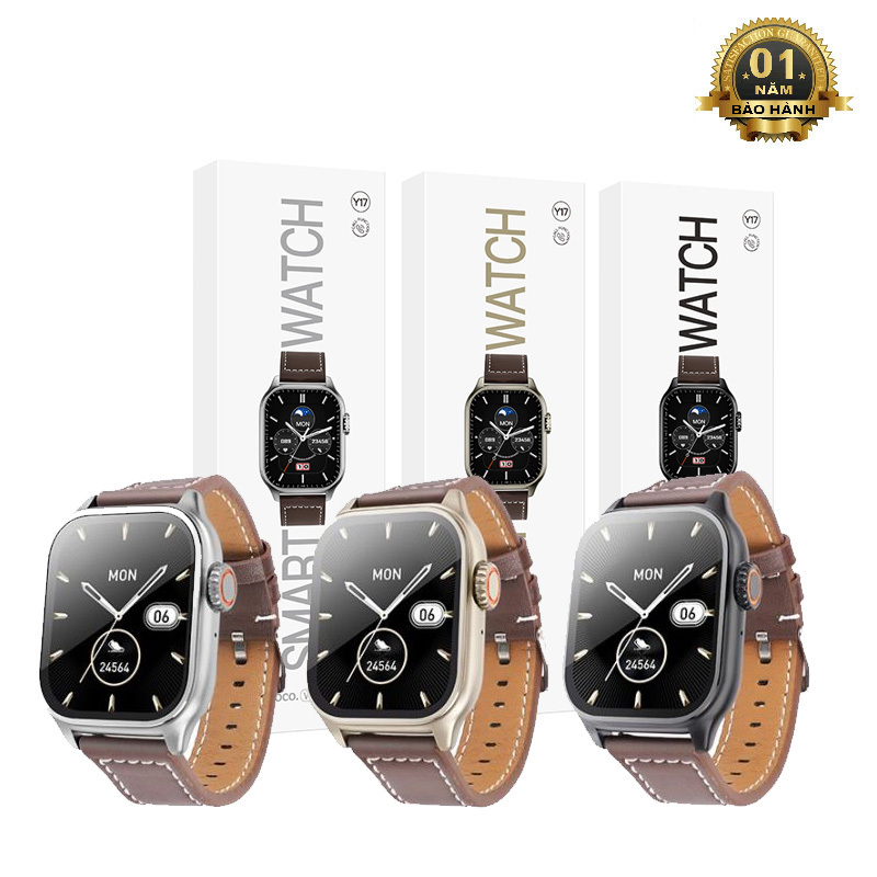 Đồng hồ thông minh HOCO Y17 dây da Smart watch hỗ trợ Nghe Gọi, Theo ...
