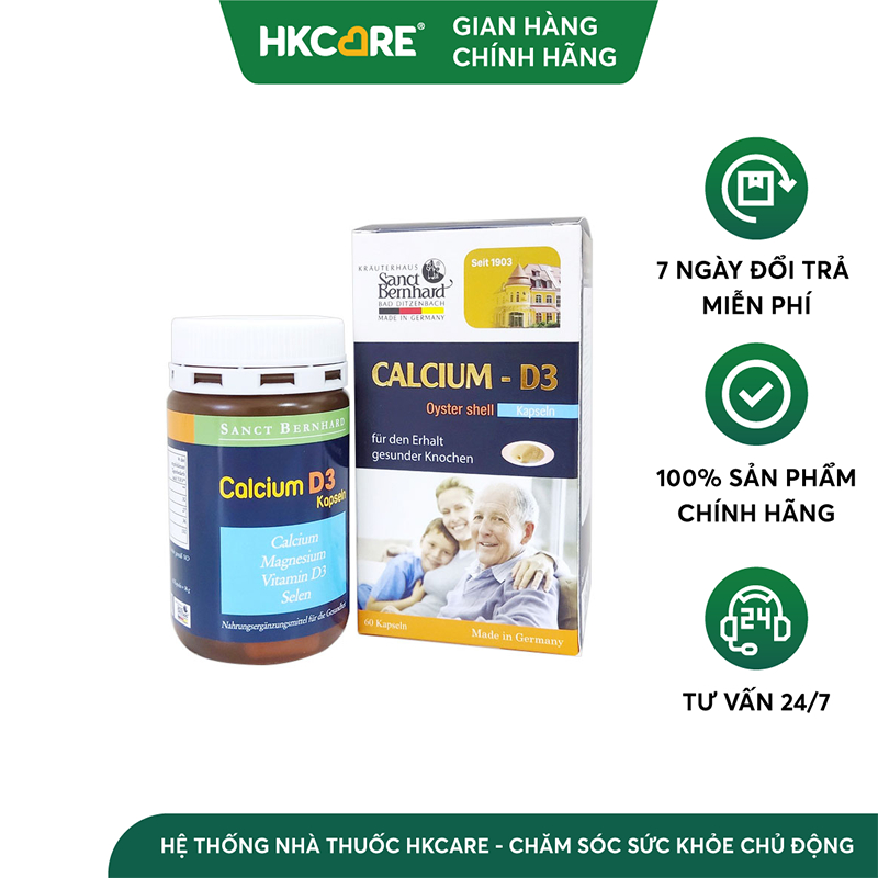 Calcium 600 D3 Oyster Shell Kapseln - Bổ Sung Canxi , Chống Loãng Xương [ Chính Hãng Đức ...