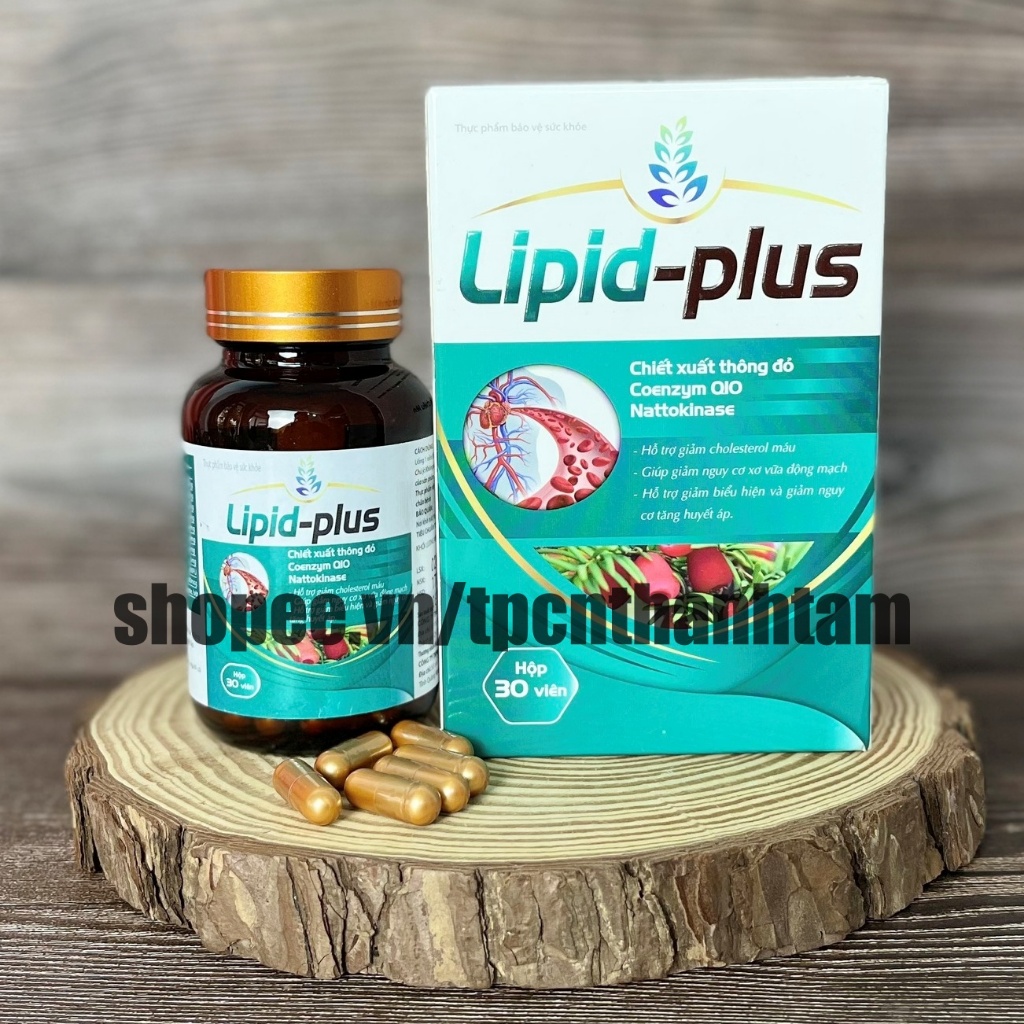 Viên uống giảm mỡ máu Lipid Plus chiết xuất thông đỏ, hỗ trợ giảm ...