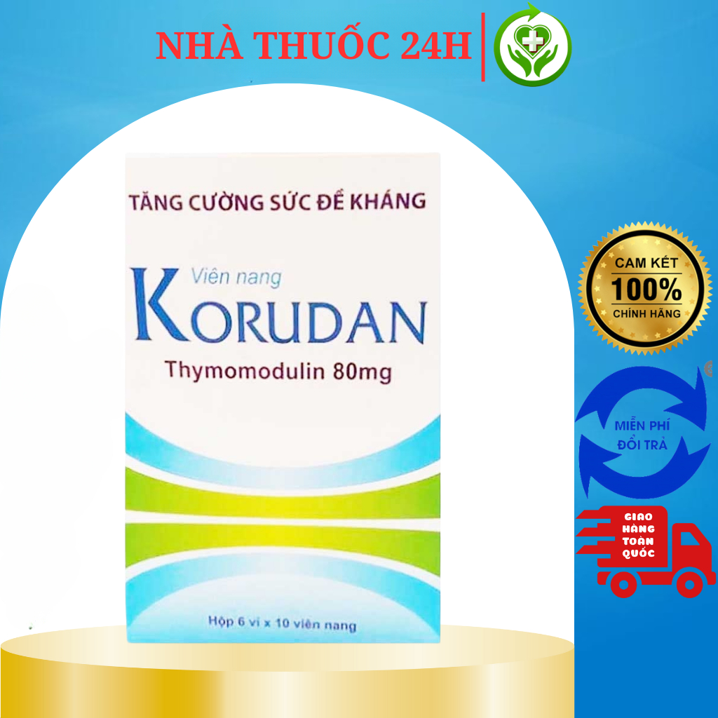 Viên uống tăng đề kháng, tăng miễn dịch KORUDAN Thymomodulin 80mg hộp ...