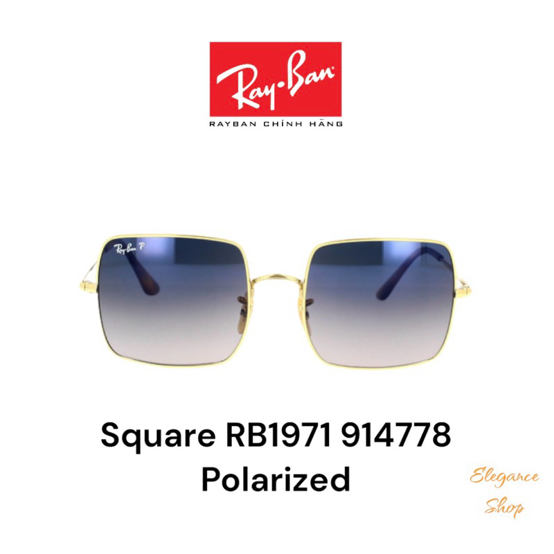[Chính Hãng] Kính Mát RayBan Square RB1971 9147/78 Blue Polarized chống tia UV, Kính Râm Nam Nữ ...