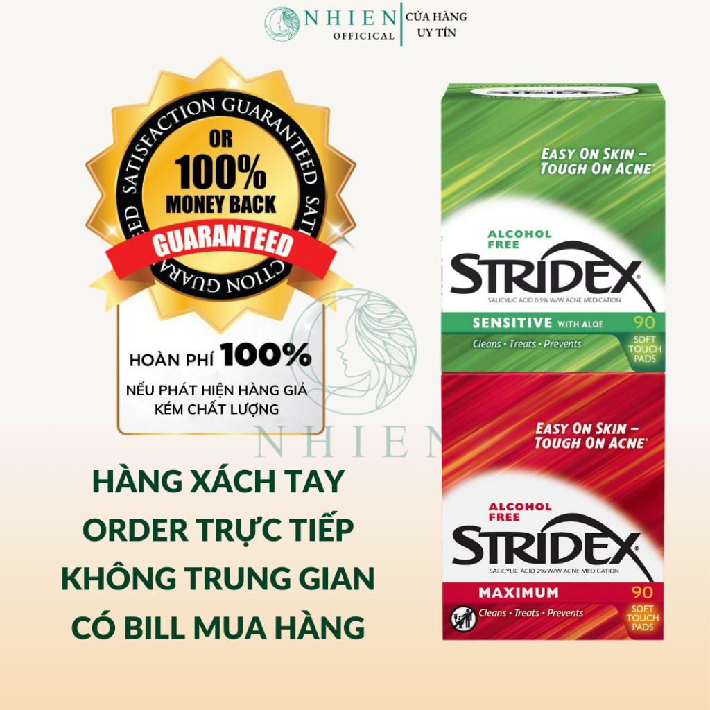 Miếng lau giảm mụn Stridex Maximum Hộp 55 Miếng (spa) | Shopee Việt Nam