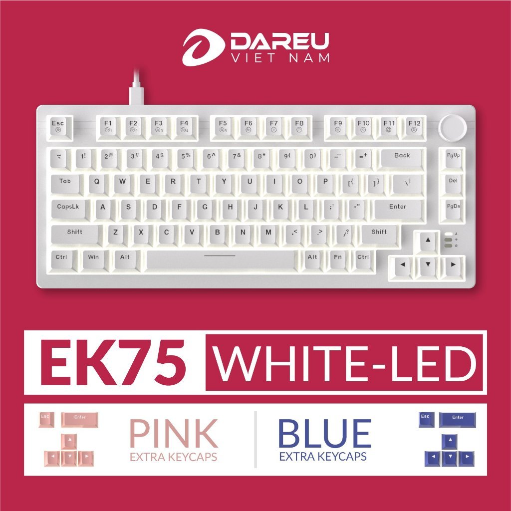 EK75 - Bàn phím cơ DAREU EK75 / EK75 PRO (3 Mode, Gasket Mount, Led RGB ...