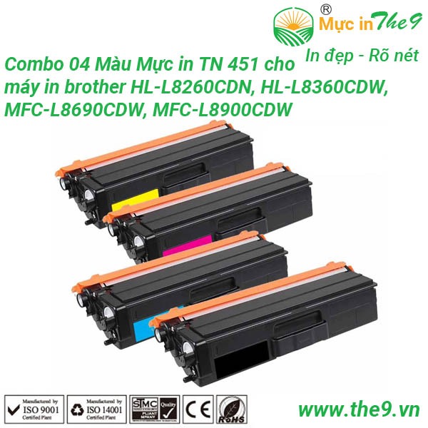 Hộp mực TN 451 cho máy in brother HL-L8260CDN, HL-L8360CDW, MFC ...