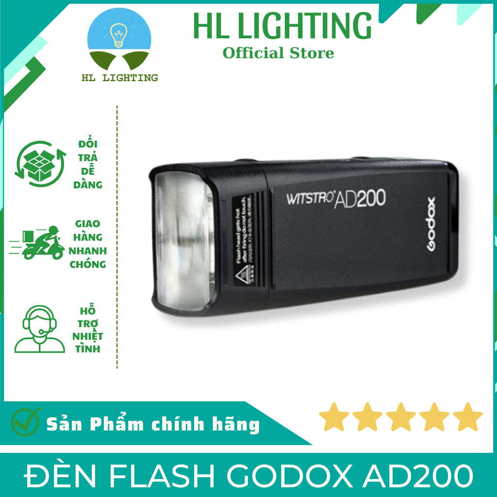 Đèn Flash Godox AD200 Chuyên Nghiệp Cho Máy Ảnh DSLR Canon Nikon Sony ...