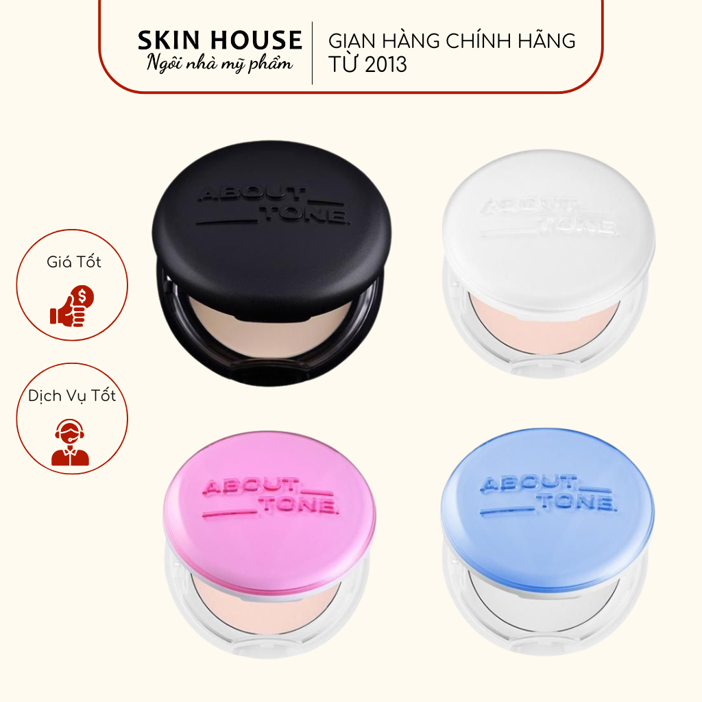 Phấn Phủ Kiềm Dầu Nâng Tone Da About Tone Blur Powder Pact 9g | Shopee ...