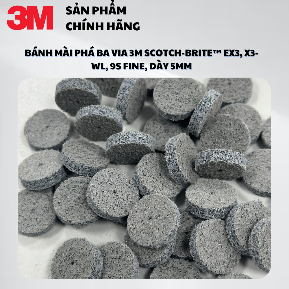 Bánh mài phá ba via 3M Scotch brite EX3 X3-WL 9S fine (8 cái/gói ...