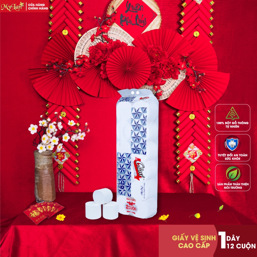 DÂY 10 CUỘN, Giấy Vệ Sinh cao cấp Mylan kim cương 3 lớp | Shopee Việt Nam