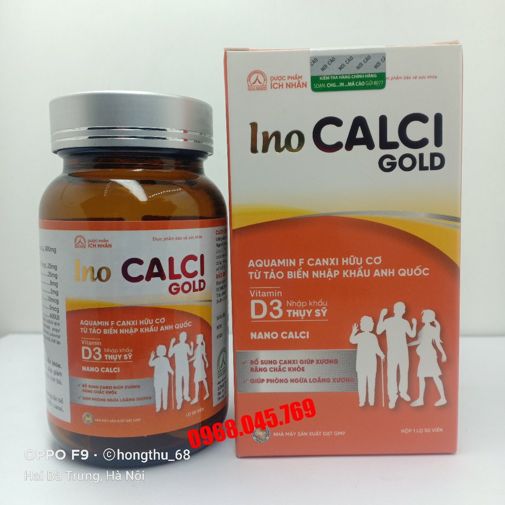 Ino CALCI GOLD lọ 50 viên - Bổ sung Canxi cho cơ thể, giúp xương răng chắc khỏe, giảm nguy cơ ...
