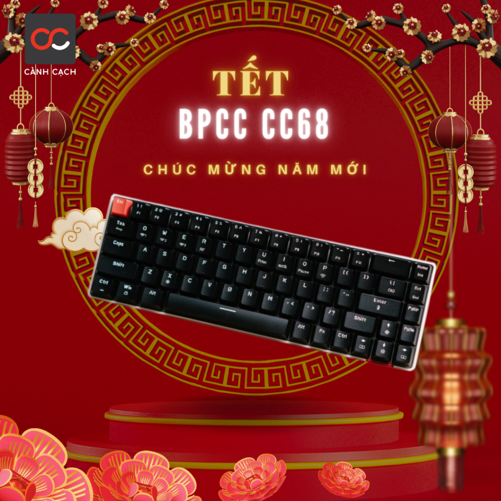 Bàn phím cơ RGB HOTSWAP 5 PIN RED SWITCH CC68 | Shopee Việt Nam