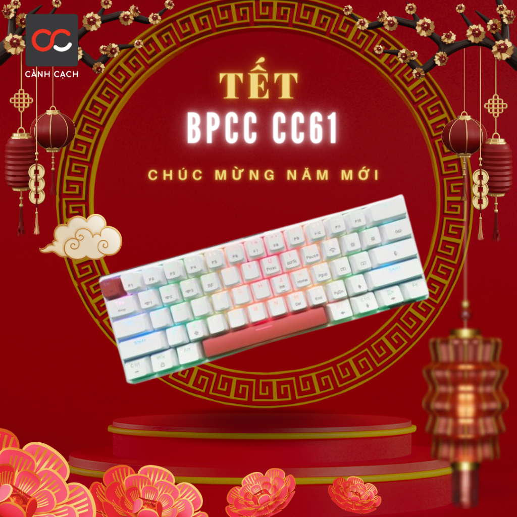 Bàn phím cơ RGB HOTSWAP 5 PIN RED SWITCH CC61 | Shopee Việt Nam
