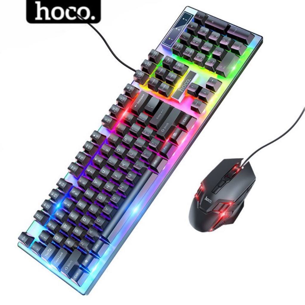 Bộ bàn phím và chuột led RGB chính hãng Hoco gaming siêu bền chơi game ...