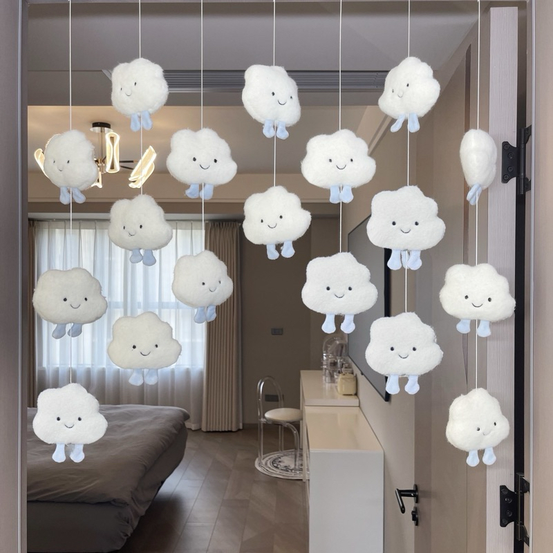 [Order] Rèm Hình Đám Mây Treo Cửa Phòng Decor Nhà Cửa, Rèm Đám Mây Bông ...