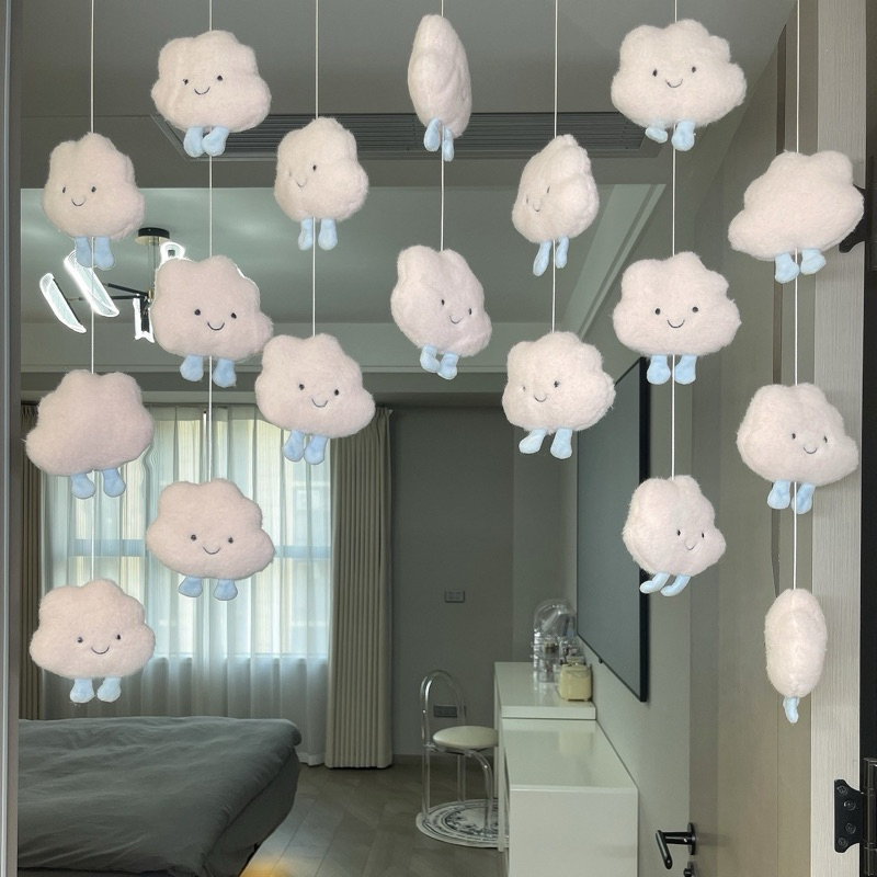 [Order] Rèm Hình Đám Mây Treo Cửa Phòng Decor Nhà Cửa, Rèm Đám Mây Bông ...