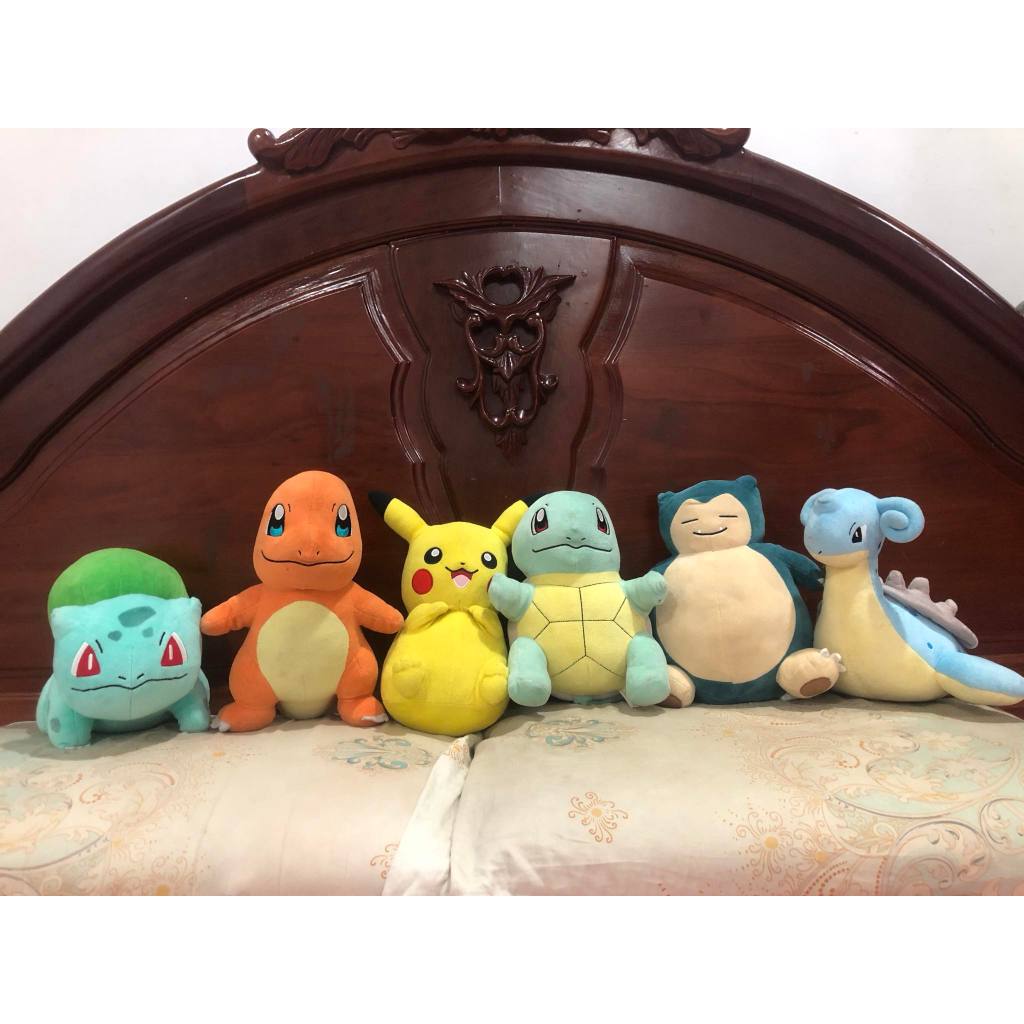 Thú bông Pokemon Squirtle, Pikachu, Snorlax, Lapras, Torchic, Tepig ...