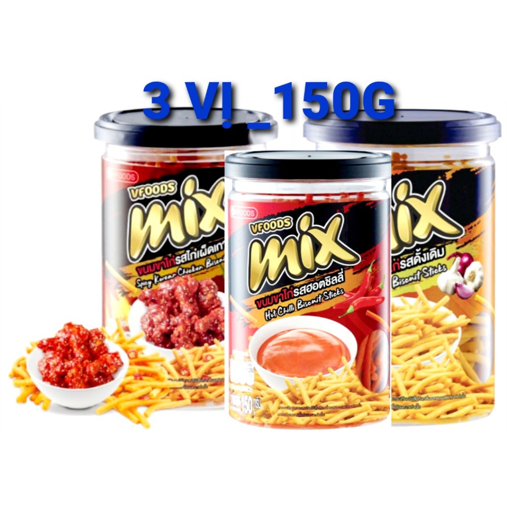 3 vị Bánh que Mix Thái Lan Vfoods 150 g ,hsd: 4/5/2025 | Shopee Việt Nam