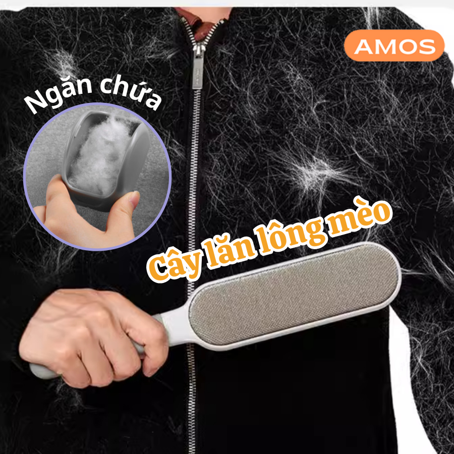 Cây lăn bụi tĩnh điện AMOS làm sạch quần áo , Cây lăn lông mèo, tóc cao ...