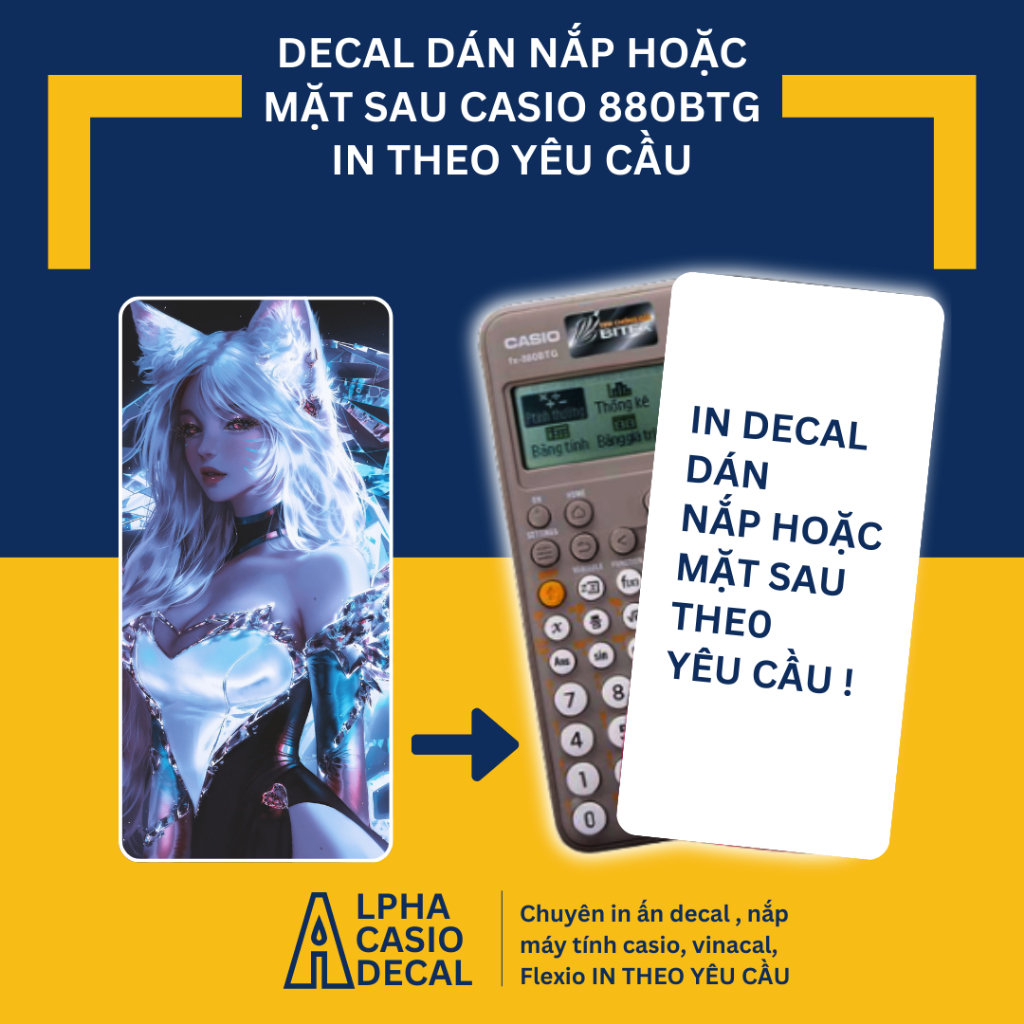 In theo yêu cầu Nắp Ốp máy tính casio 580vnx | INBOX gửi ảnh, màu in ...