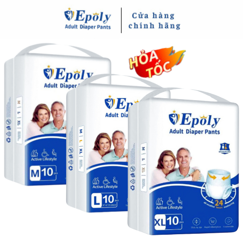 Combo 100 miếng Bỉm quần người già Epoly/Ipaly chất lượng giá tốt đủ ...