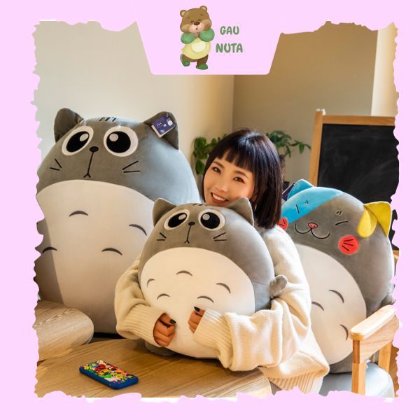 Gấu Bông Mèo TOTORO Tròn Béo Ú Ngồi Cao Cấp NUTA | Shopee Việt Nam