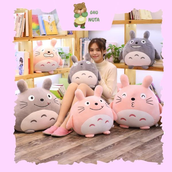 Gấu Bông Chuột - Gối Ôm Mèo Totoro Chất Liệu Vải Nhung Hàn Quốc Cao Cấp ...
