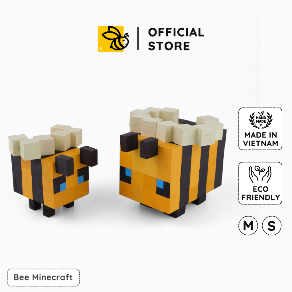 Mô Hình Gỗ Ong Minecraft Bee Phong Cách Lego / Làm Handmade Hợp Trang ...