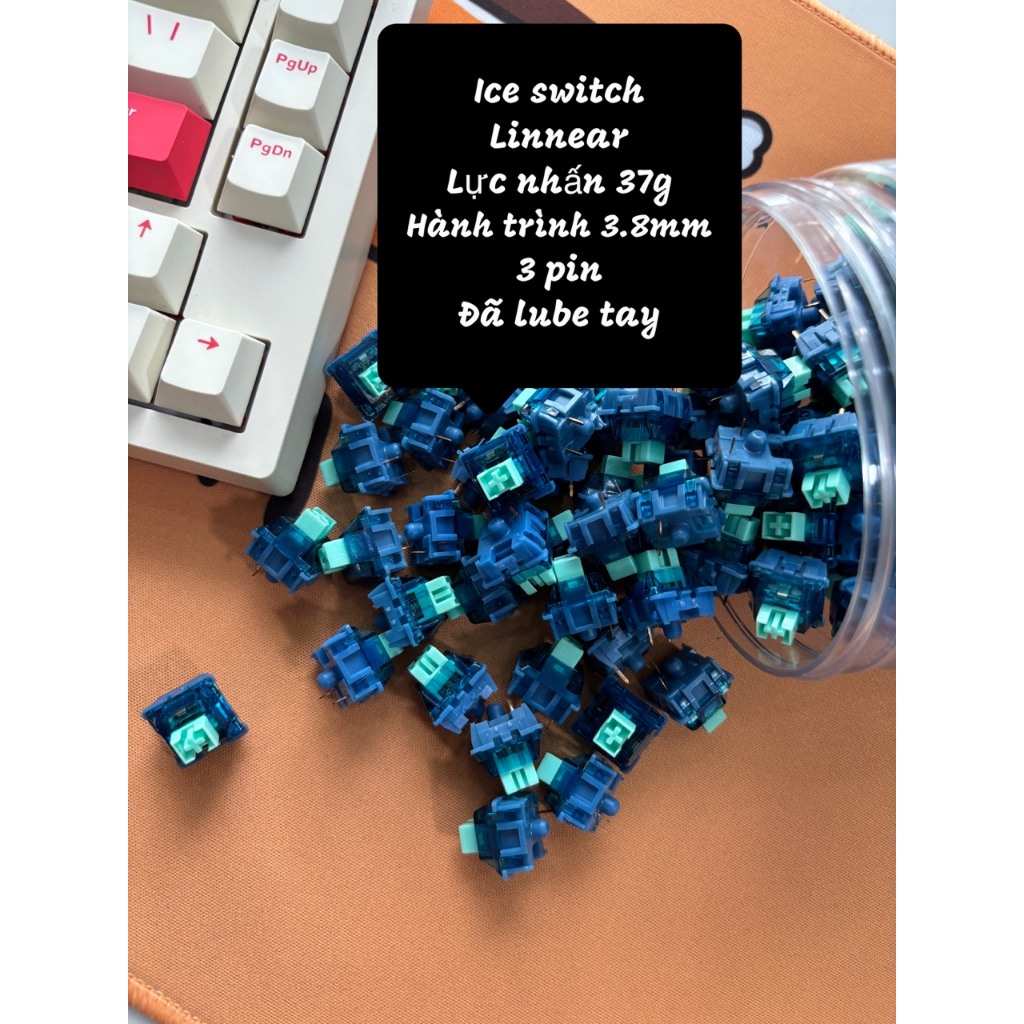 Switch bàn phím cơ đã lube tay ,Linnear, Tactile, Silent Tungcustom ...