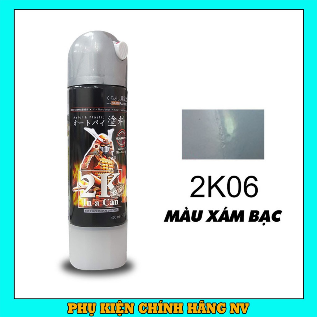 Sơn Samurai 2K06 lót xám bạc chính hãng, sơn xe máy lót 2K 400ml kháng ...
