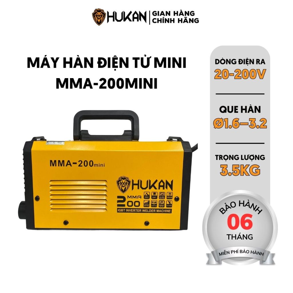 Máy Hàn Điện Tử Mini HUKAN MMA-200mini 1020W Công Suất Cao Siêu Mạnh Mẽ ...