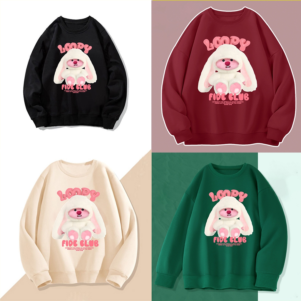 Áo Sweater Thỏ FIDE LOOPY unisex Nam nữ chất nỉ bông full màu | Shopee ...