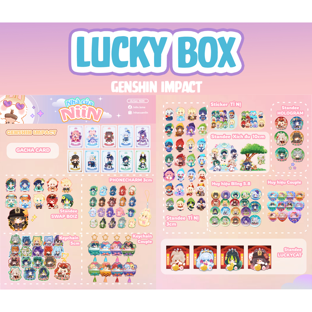 Lucky Box Fangoods Genshin Impact của artist NiiN | Shopee Việt Nam
