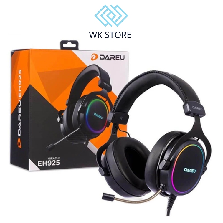 Tai nghe DAREU EH925 7.1 BLACK RGB - Chính hãng ( Bảo hành 12T ...