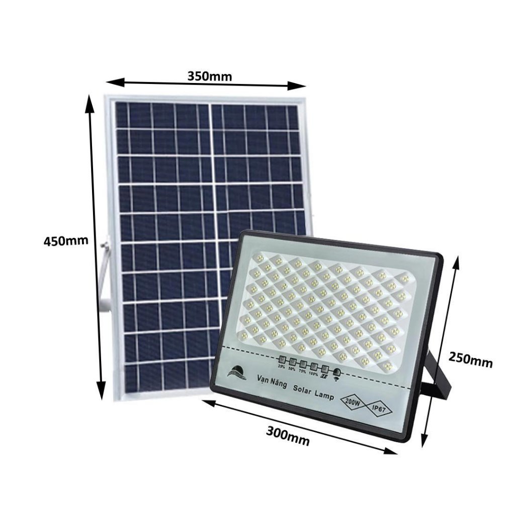 Đèn Năng Lượng Mặt Trời Chống Chói led chùm SOLAR LIGHT 200W | Shopee ...