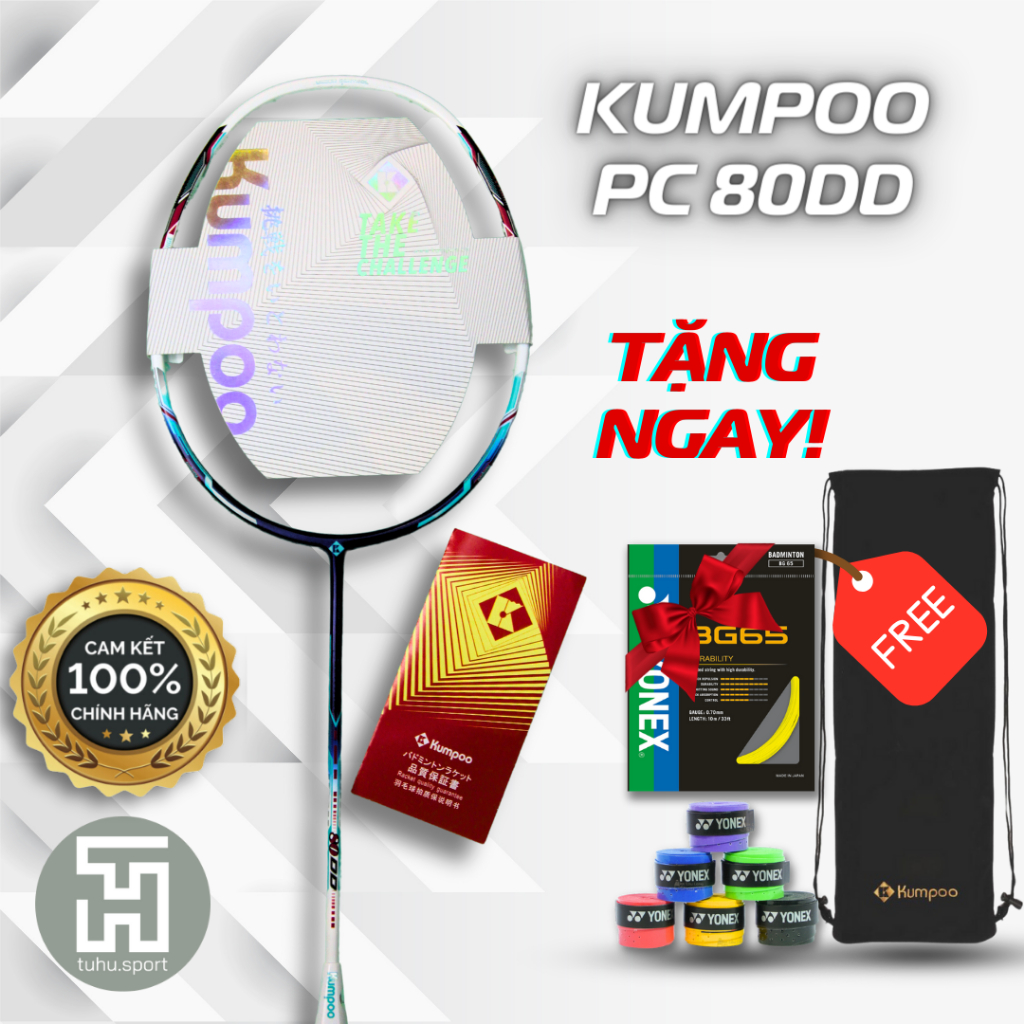 Vợt Cầu Lông Kumpoo Power Control 80DD Chính Hãng 100% Căng Tối Đa 12.7 ...