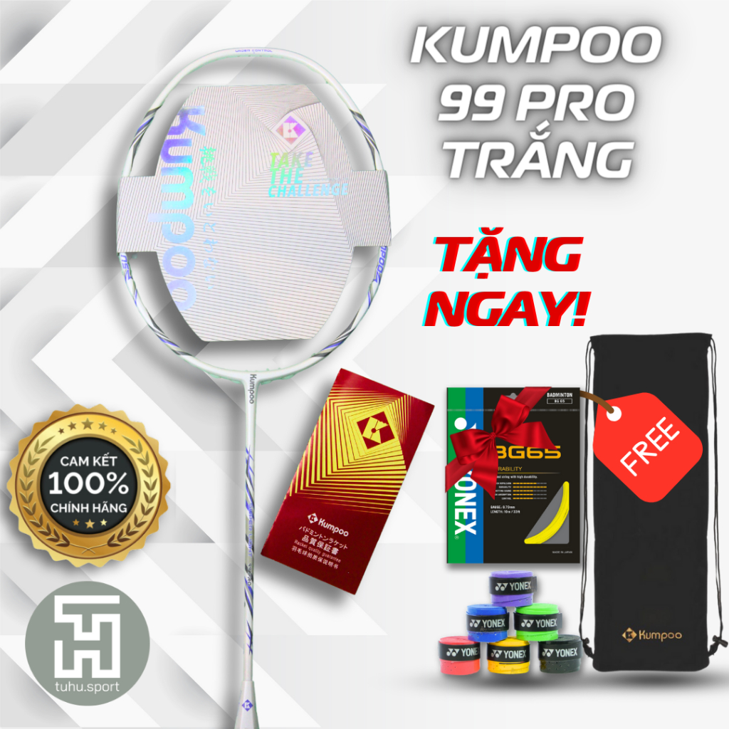 Vợt Cầu Lông Kumpoo Super Light 99 Pro Chính Hãng 100% Căng Tối Đa 13.6 ...