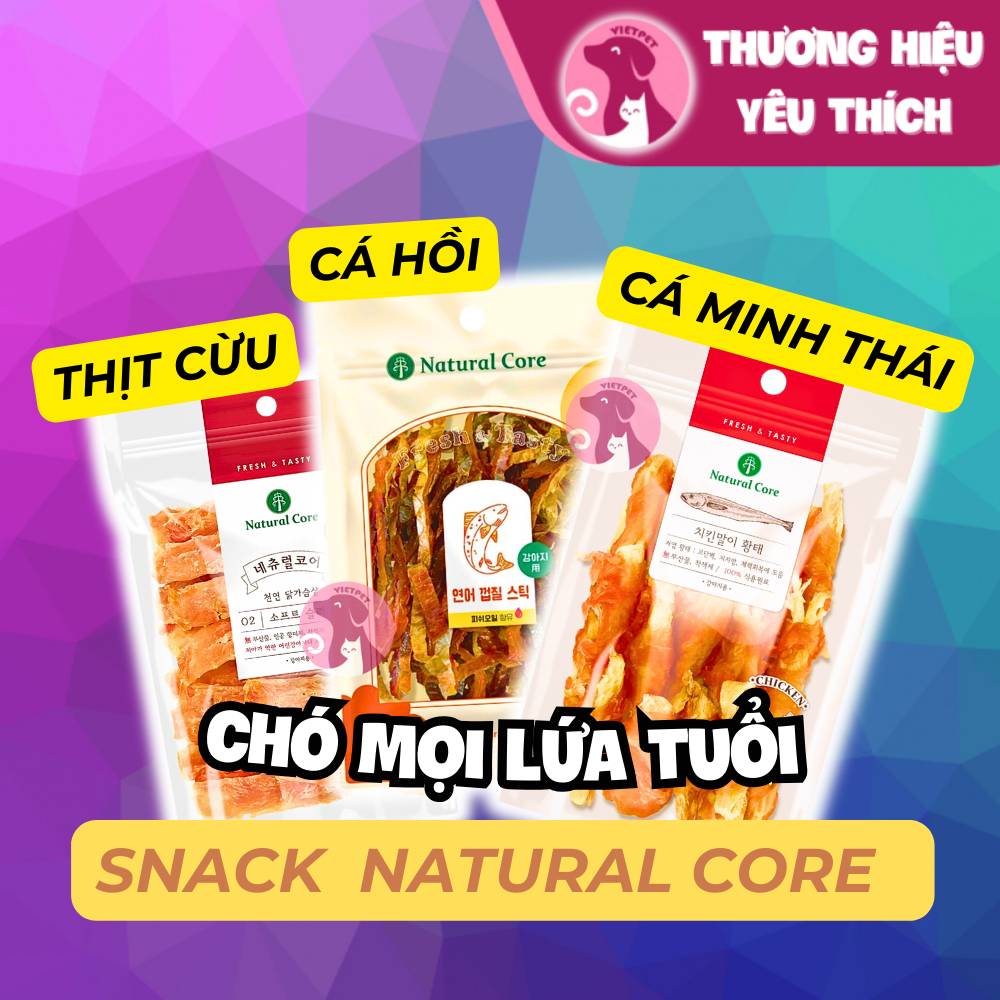 Snack, bánh thưởng, đồ ăn vặt Natural Core cho chó (Giàu dinh dưỡng ...