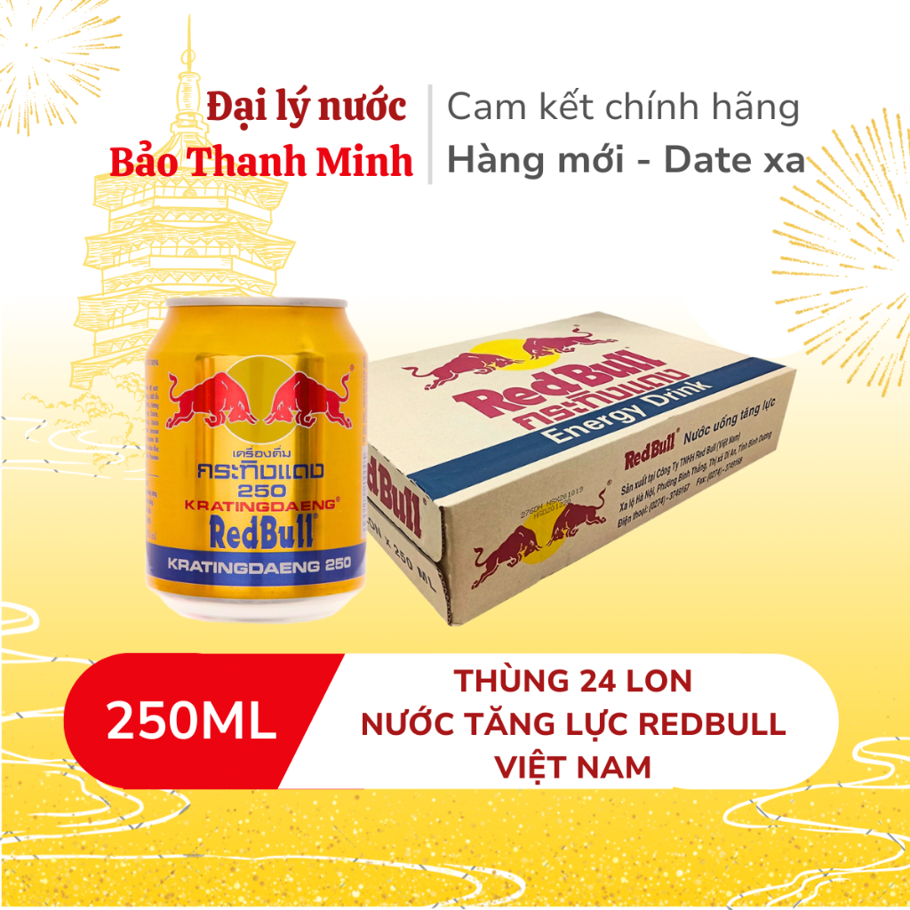 [HÀNG VIỆT NAM] Nước tăng lực Bò Cụng Red Bull Việt Nam lon 250ml ...