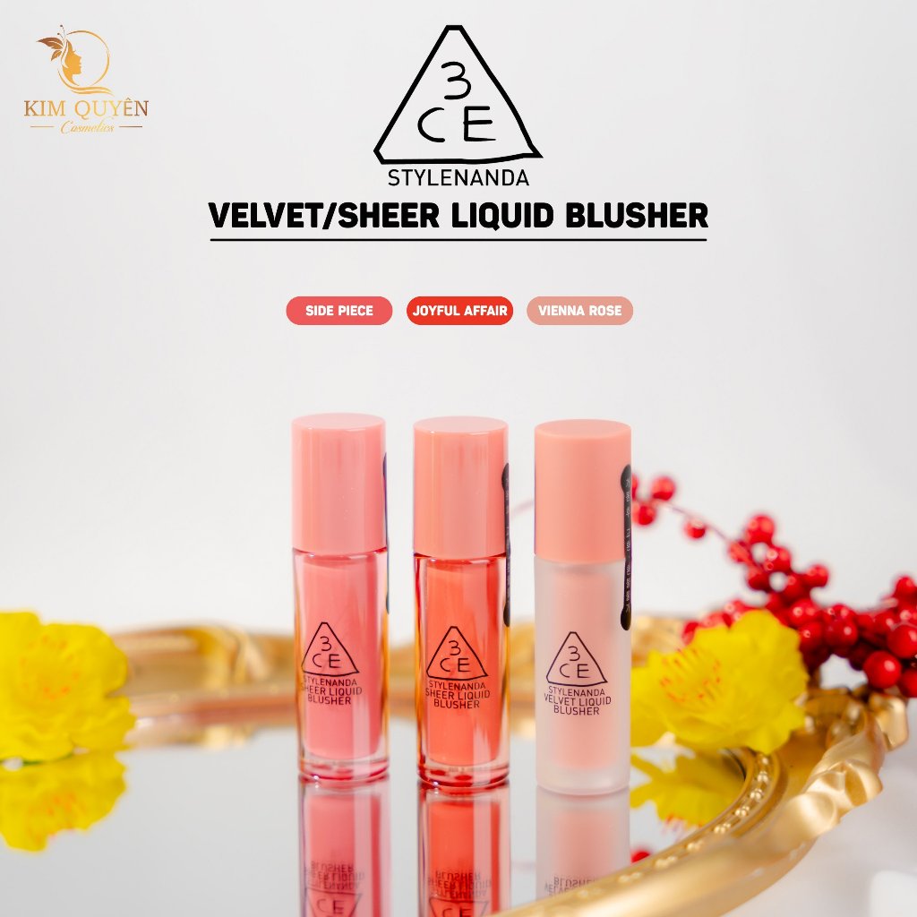 Má Hồng kem dạng bóng 3ce Sheer Liquid Blusher Dạng Kem | Shopee Việt Nam