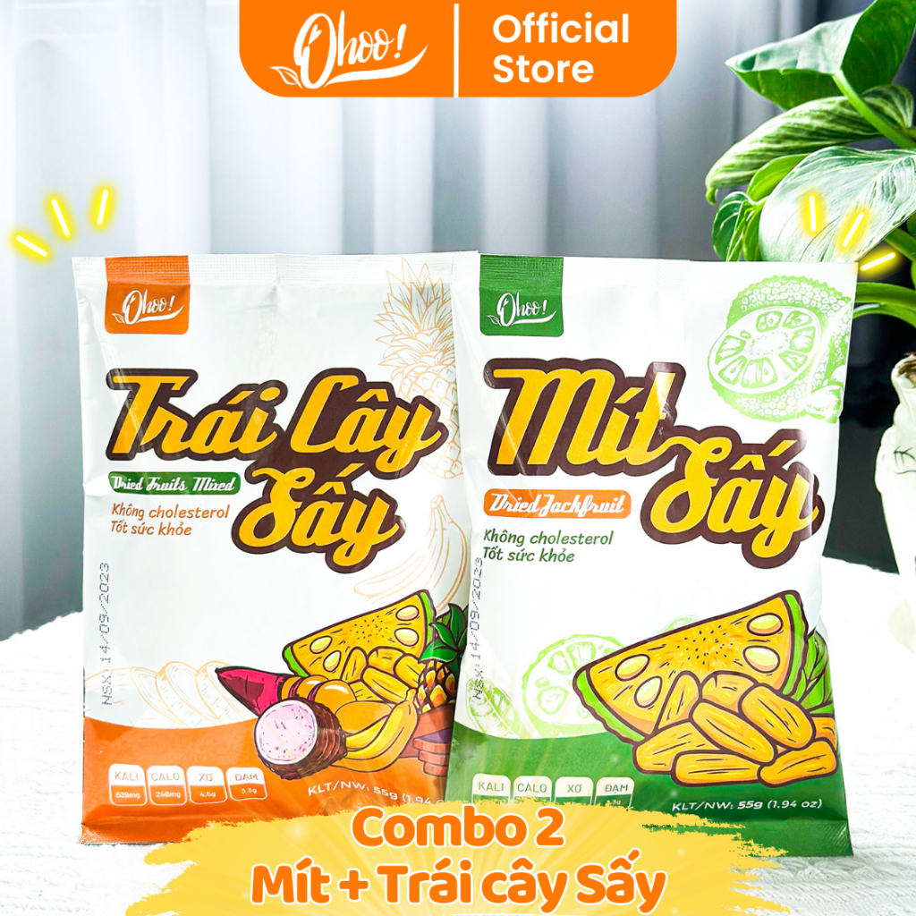 [COMBO 2] Trái Cây Thập Cẩm Sấy Và Mít Sấy Giòn Nguyên Miếng OHOO FOODS ...