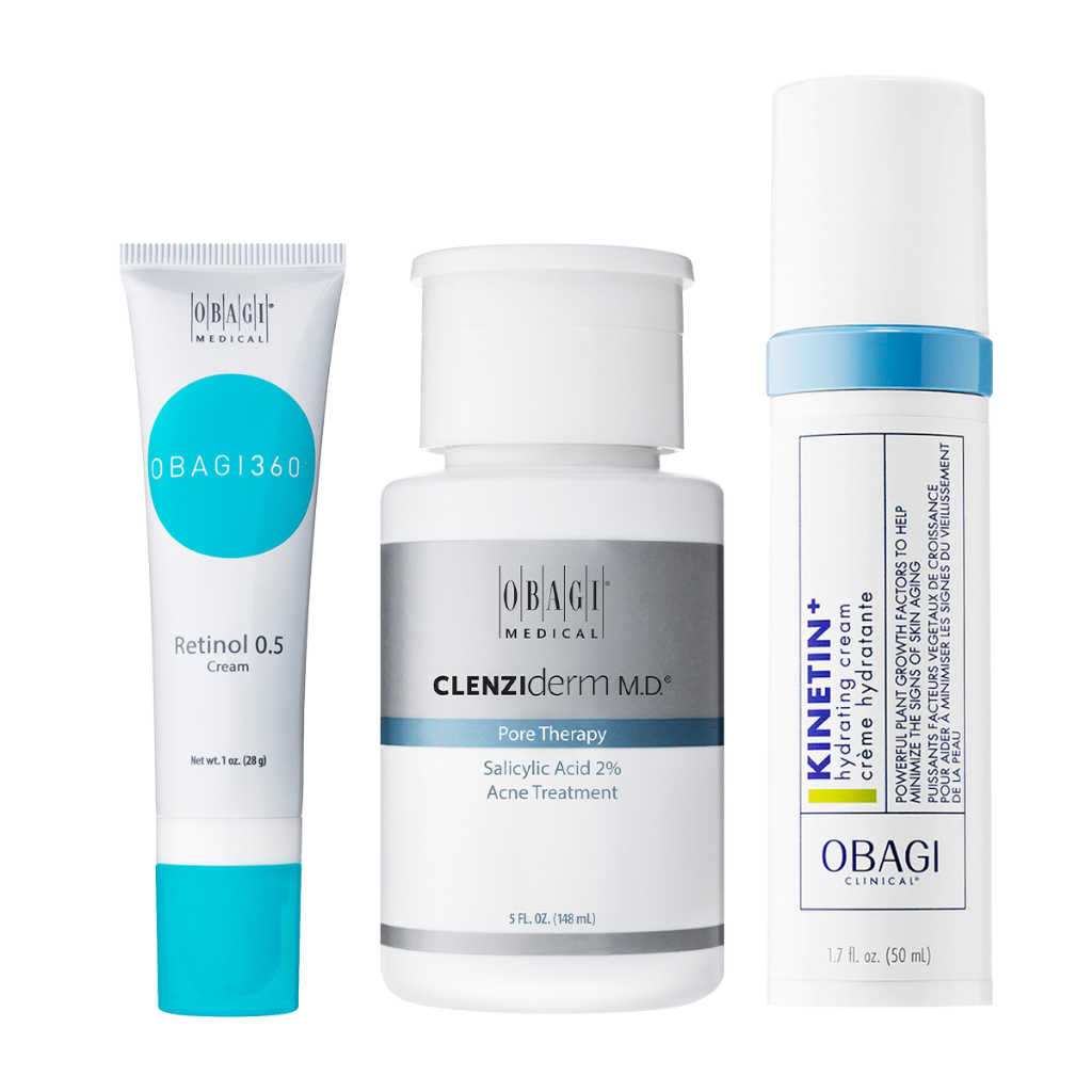 Combo 3 tác động: Obagi 360 Retinol 0.5 28g + BHA Obagi Pore Therapy ...
